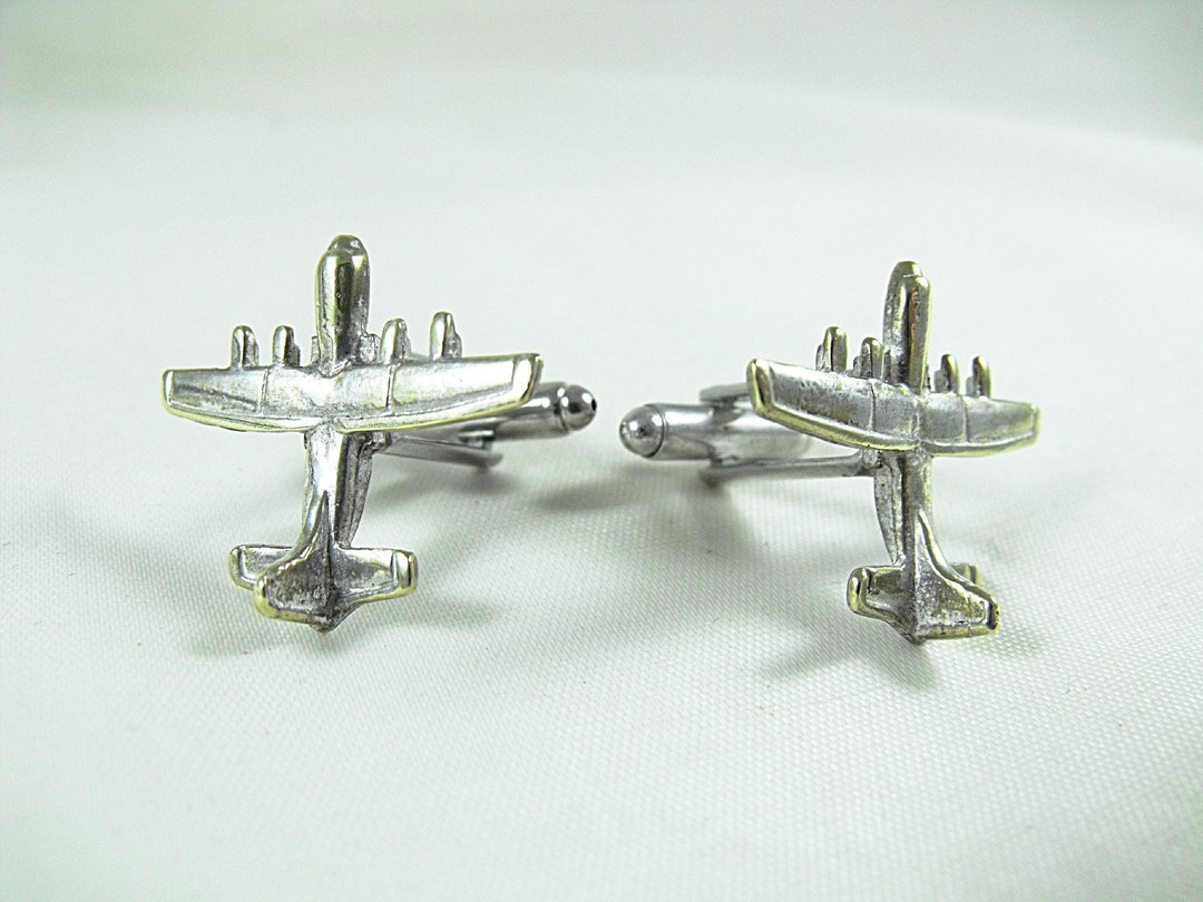 Cufflinks Silver C-130 Hercules Cargo Plane Men's - Etsy