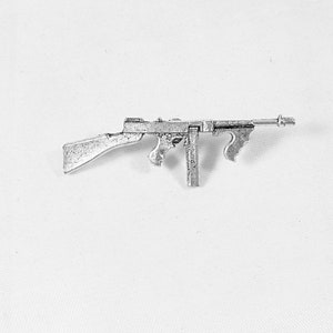 Men's Tie Tack Pin, Silver Tommy Gun Men's Accessories Handmade - Etsy