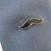 Tie Tack or Lapel Pin Small Silver and Black Enamel Mustache - Etsy