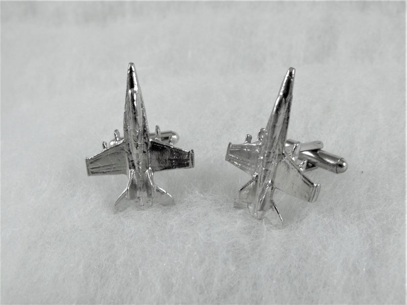 Mens Cufflinks F18 Super Hornet Fighter Jet Silver Cuff Links | Etsy