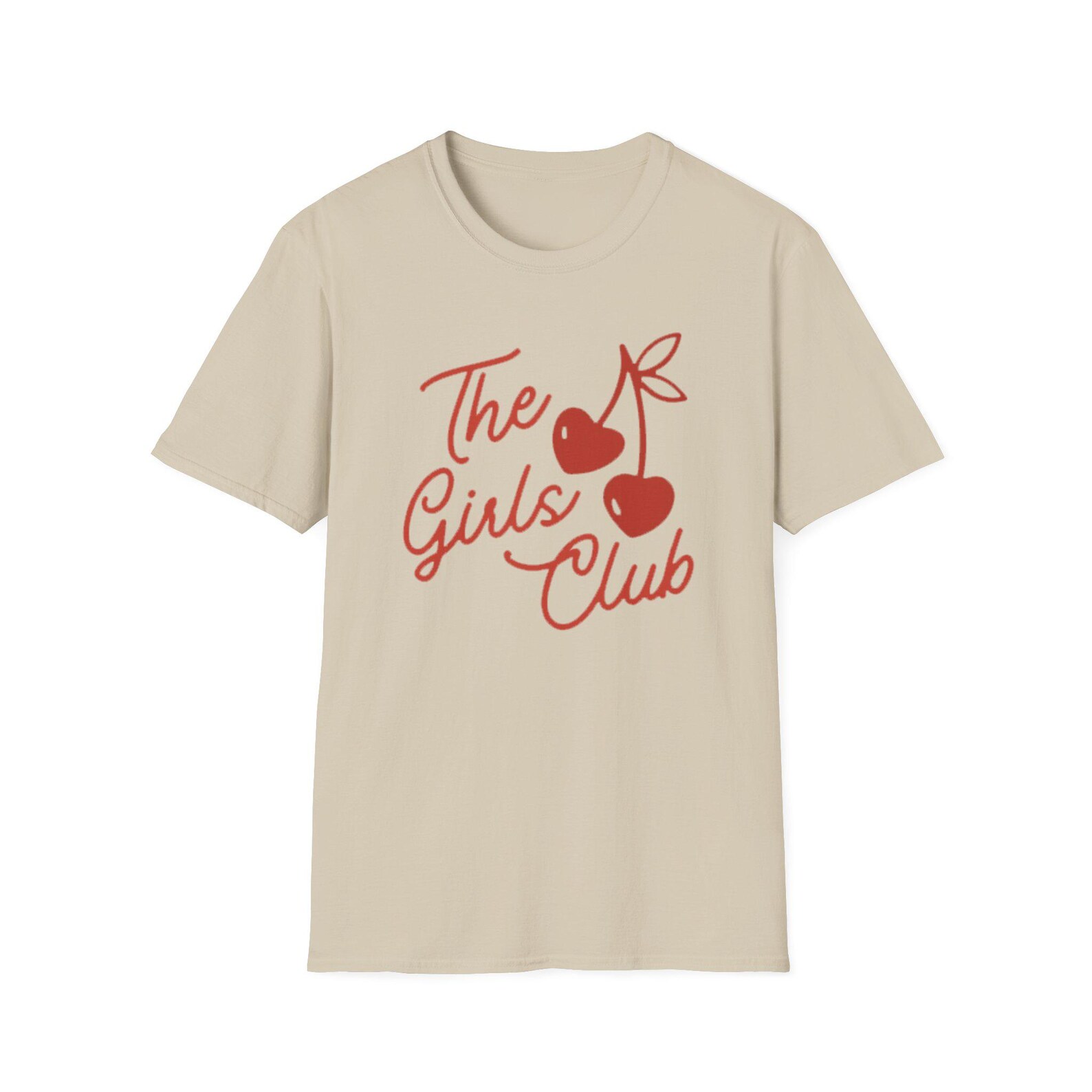 The Girls Club Cherry Graphic T-shirt | Retro Script, Red Cherries ...