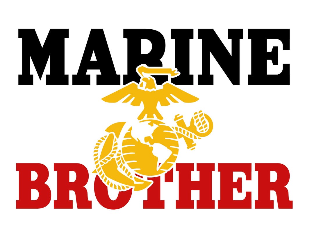 Marine Corps Brother Emblem Graphic for T-shirts, Decals, & More - Etsy