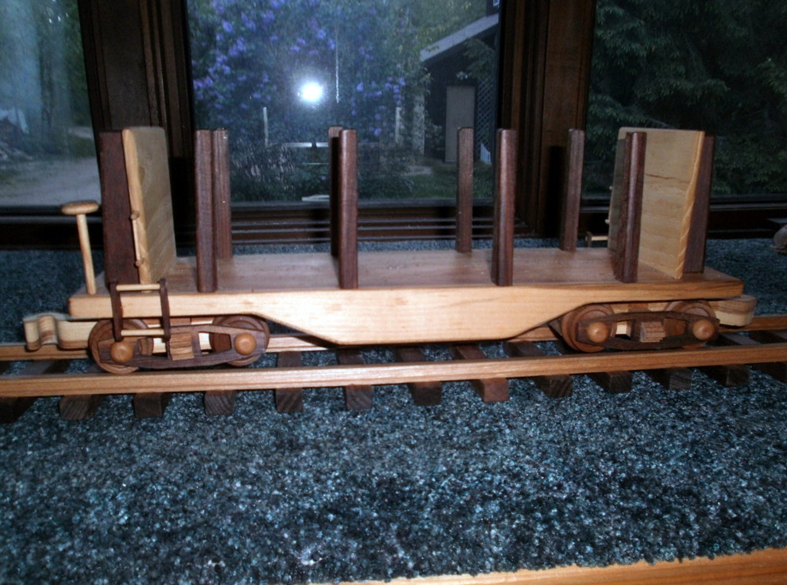 Log Carrier Train Car Wooden Collectible Handcrafted - Etsy