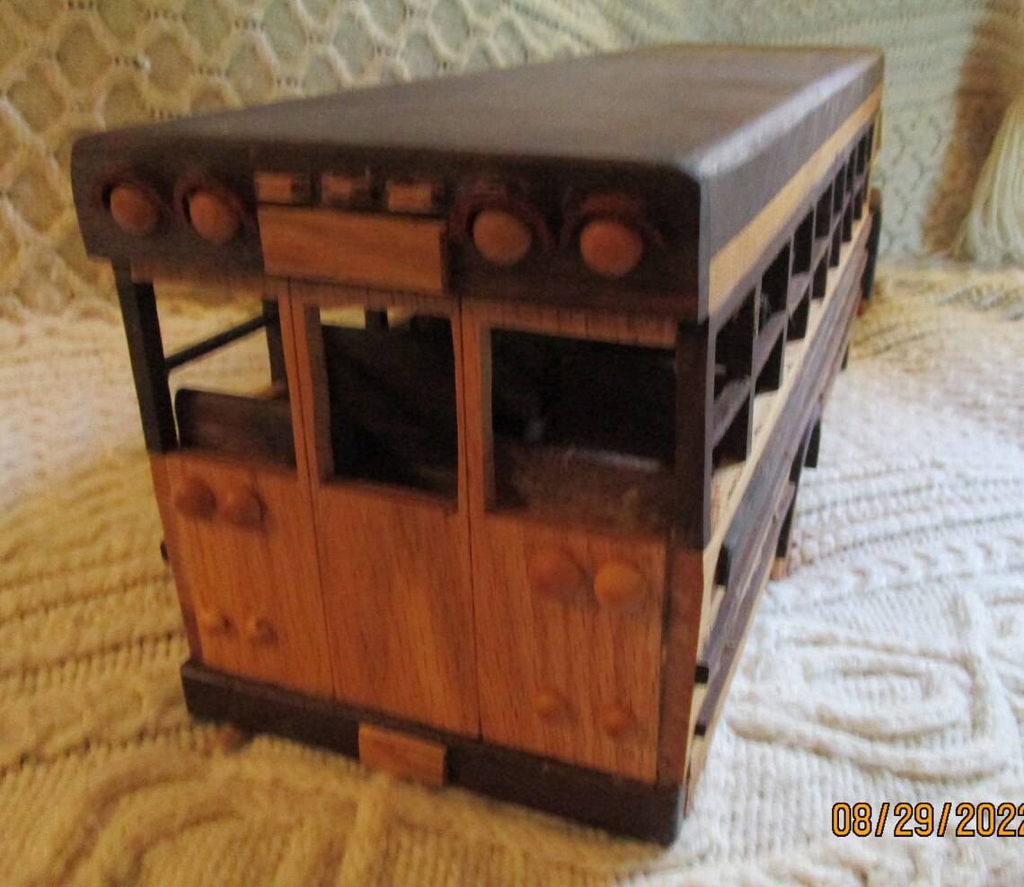 Schoolbus Replica Handcrafted Wooden - Etsy