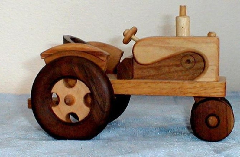 Handcrafted Wooden Tractor - Etsy