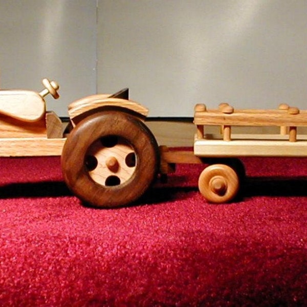 Wooden Tractor - Etsy