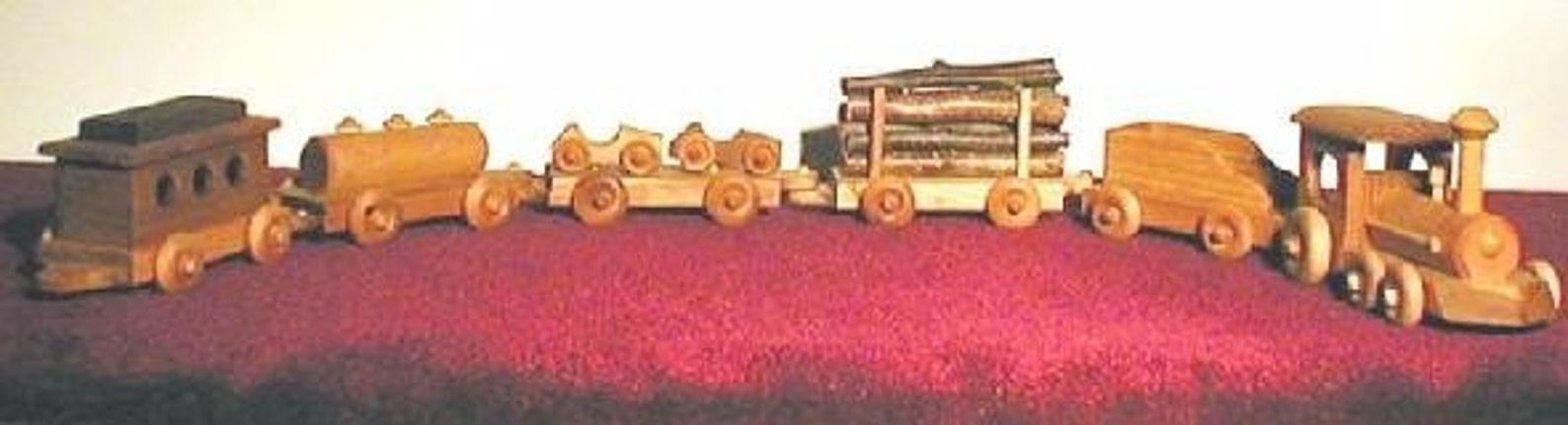 Handcrafted Wooden 6 Car Train - Etsy