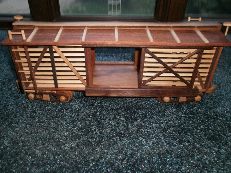 Cattle Train Car Wooden Collectible Handcrafted - Etsy