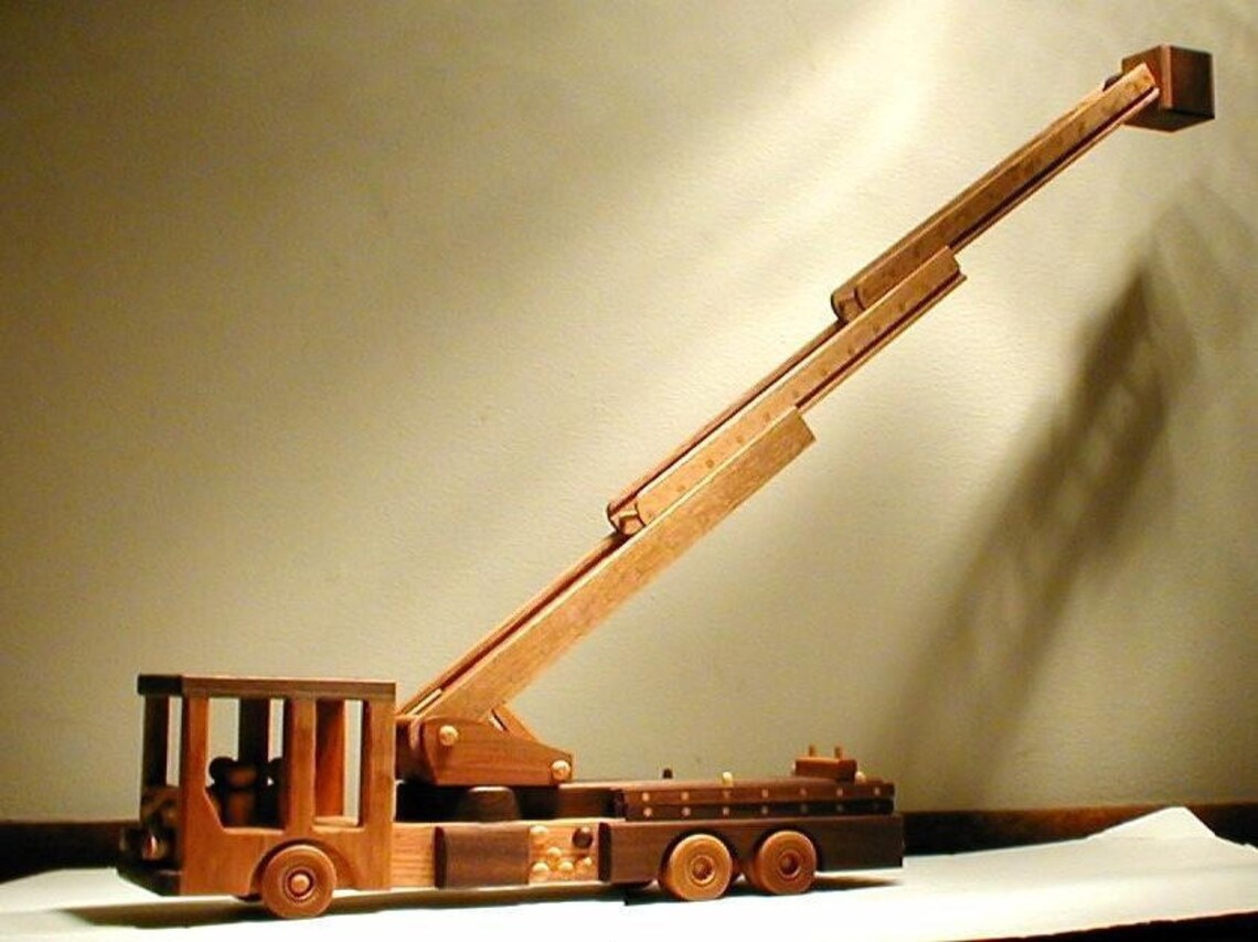 Hook N Ladder Fire Truck Handcrafted Wooden - Etsy