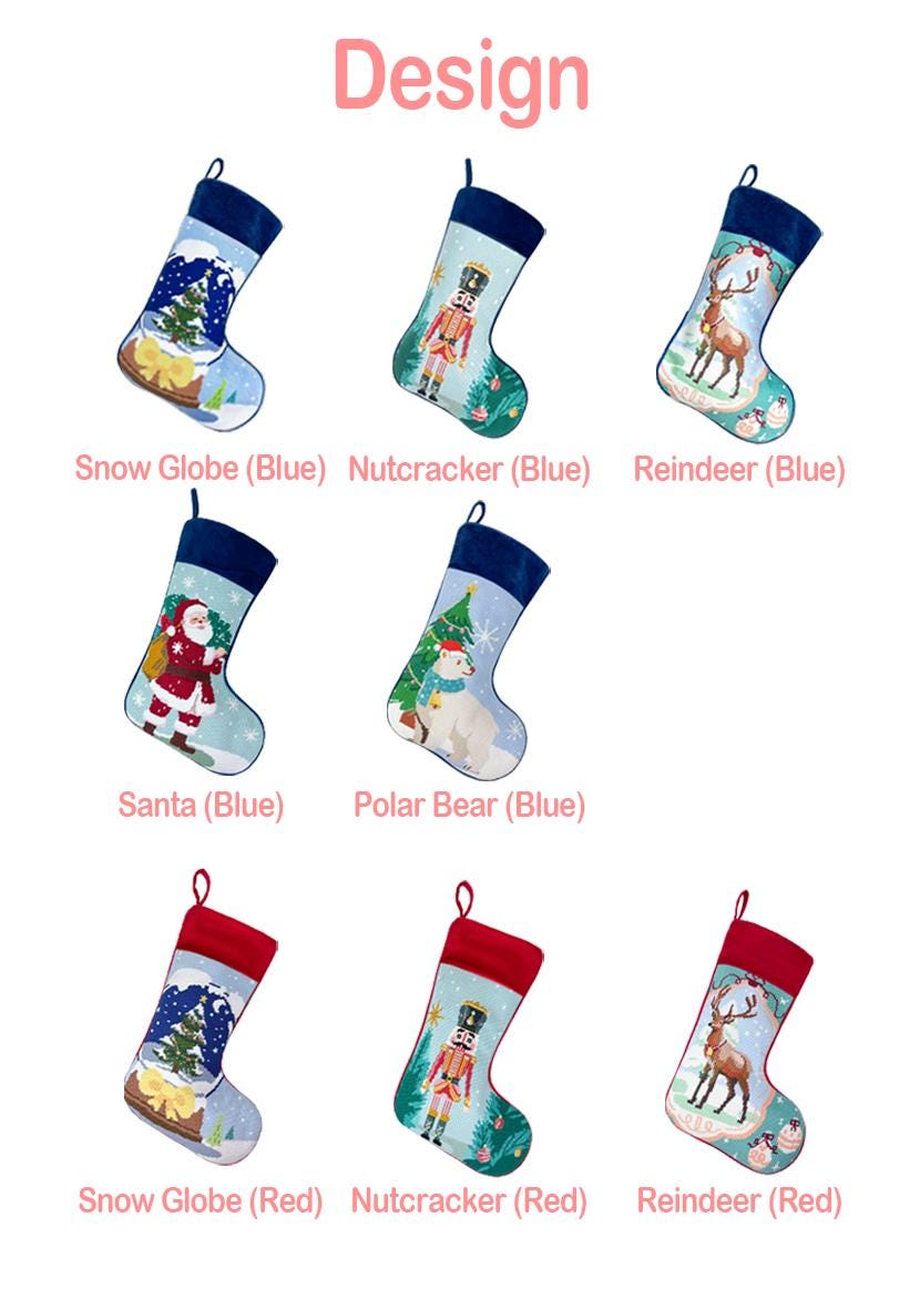 Personalized Needlepoint Christmas Stockings – 16” Large Family ...
