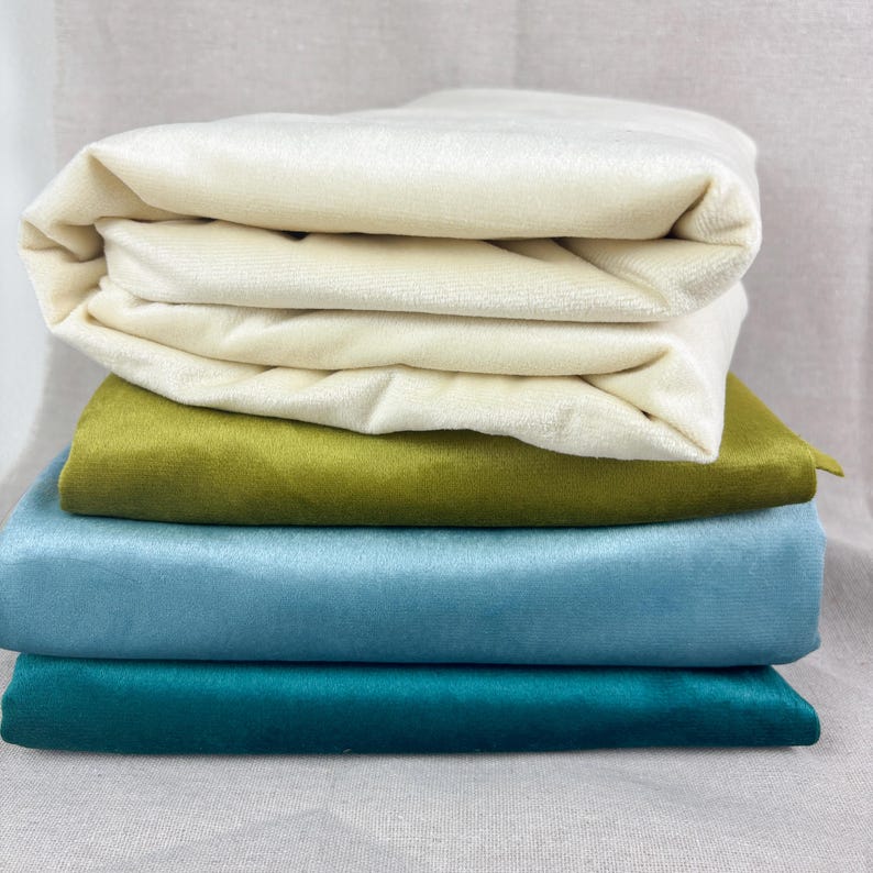 Luxury Velvet Fabric by the Yard | 16 Rich Colors | Soft Plush ...