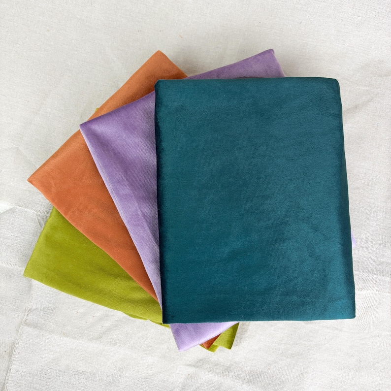 Luxury Velvet Fabric by the Yard | 16 Rich Colors | Soft Plush ...