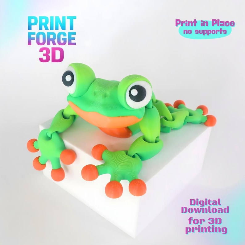 Frog Flexi Fidget-stl & 3MF- Digital Download for 3D Printing - Etsy