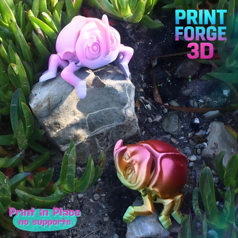 Flexi Beetle 3D Print STL- Print in Place- No Support - Etsy