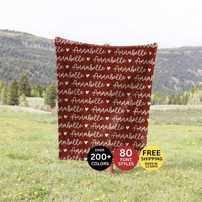 Customized Name Blanket, Personalized Name Blanket, Custom Blanket Name ...