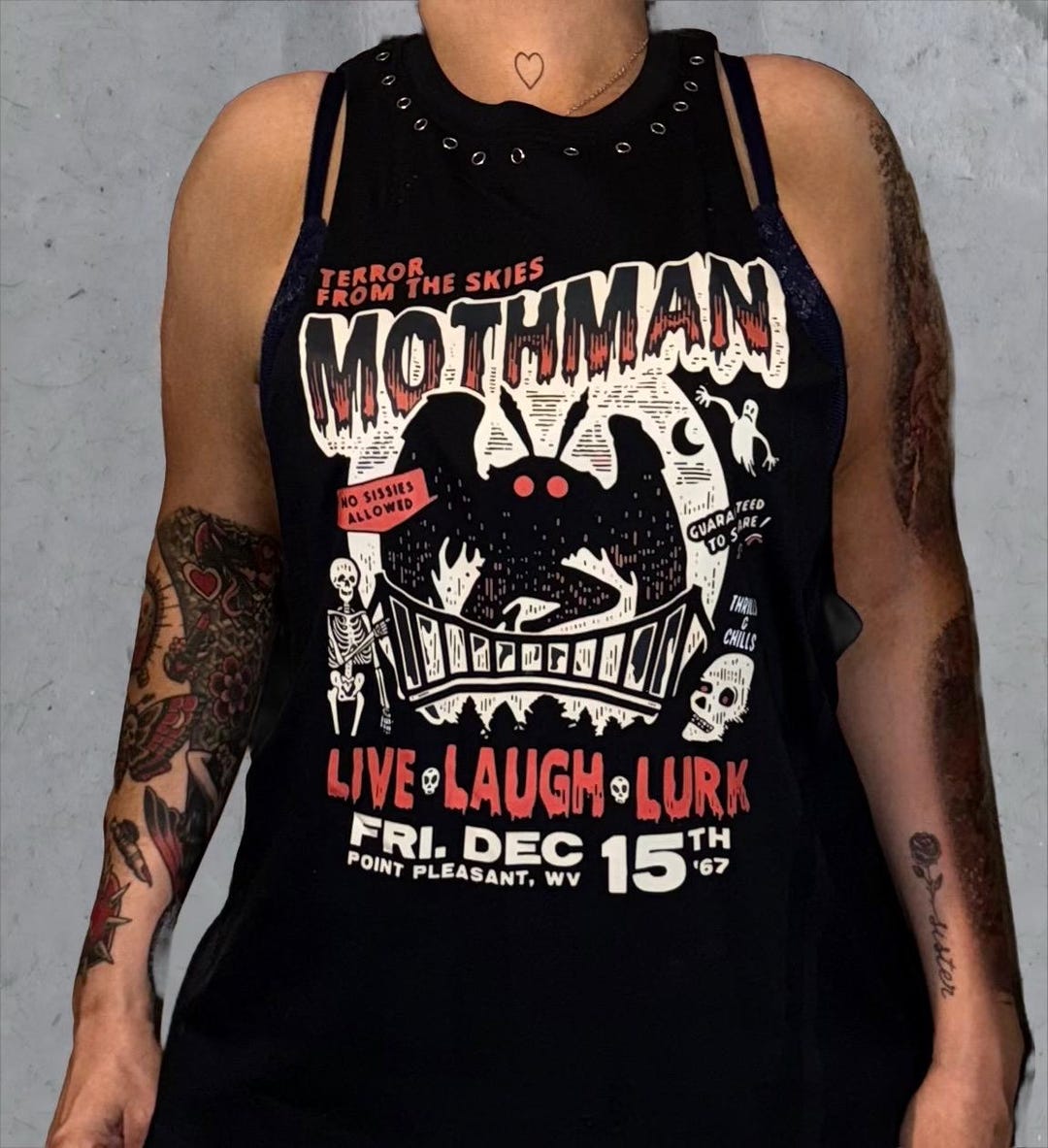 Moth Distressed & Embellished Tank - Etsy