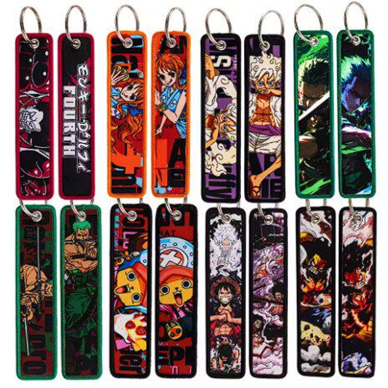 Embroidered Anime Keychain: One Piece Edition, Jet Tag Keychain - Etsy