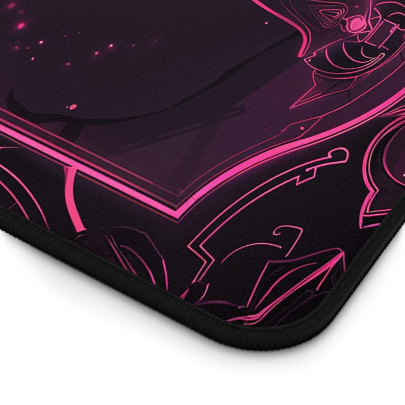 Neon Kawaii Demonwing Desk Mat, Pastel Goth Gaming Mouse Pad XL, Anime ...