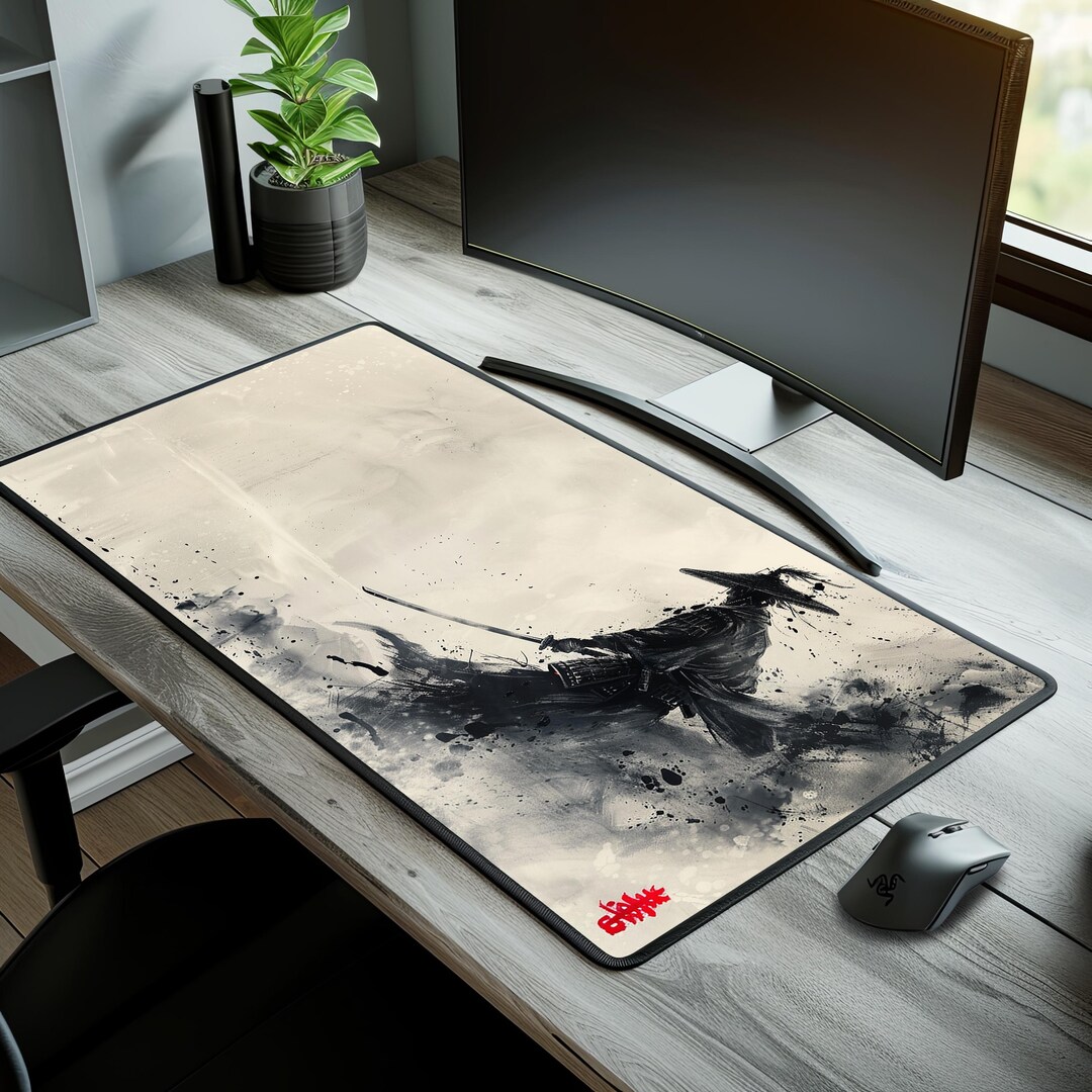 Limited Edition Samurai Desk Mat, Japanese Warrior Gaming Mouse Pad - Etsy
