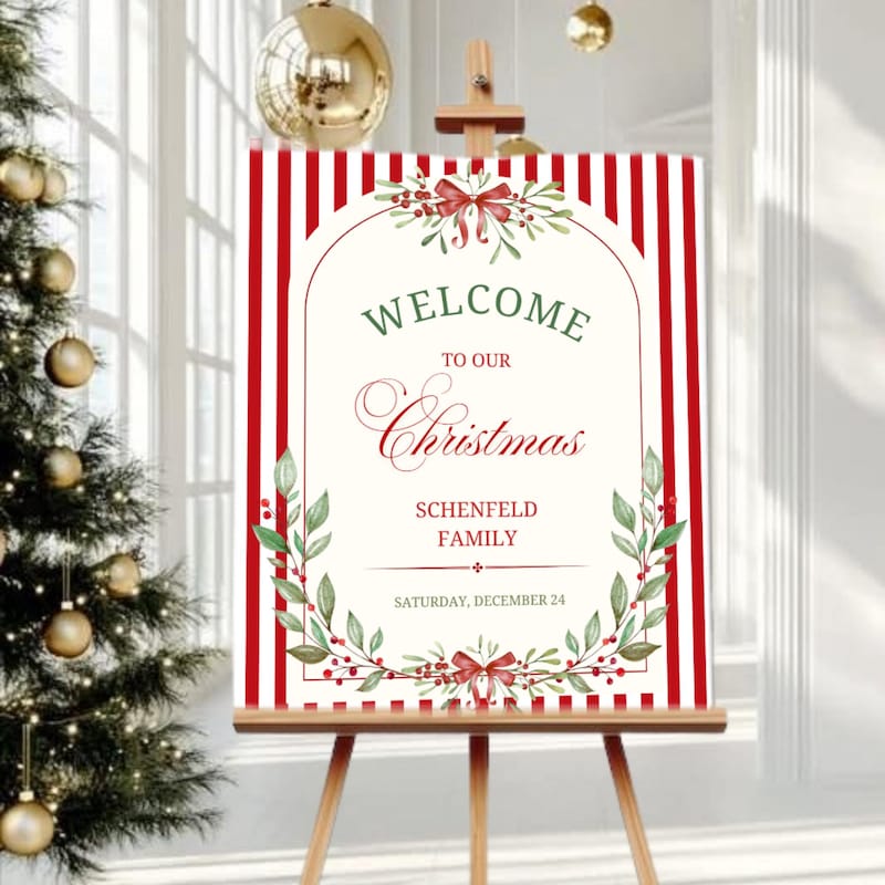 Holiday Welcome Sign - Etsy
