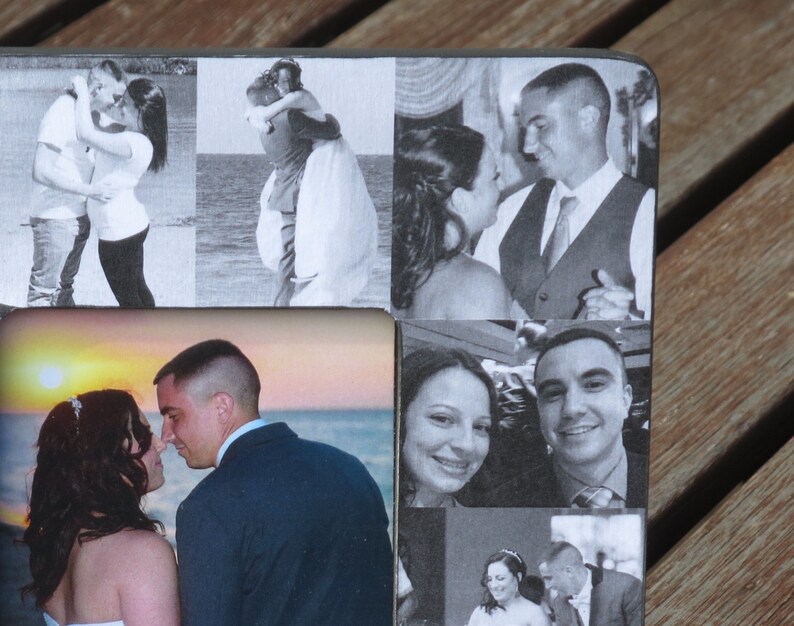 Engagement Collage Picture Frame Custom Wedding Collage - Etsy