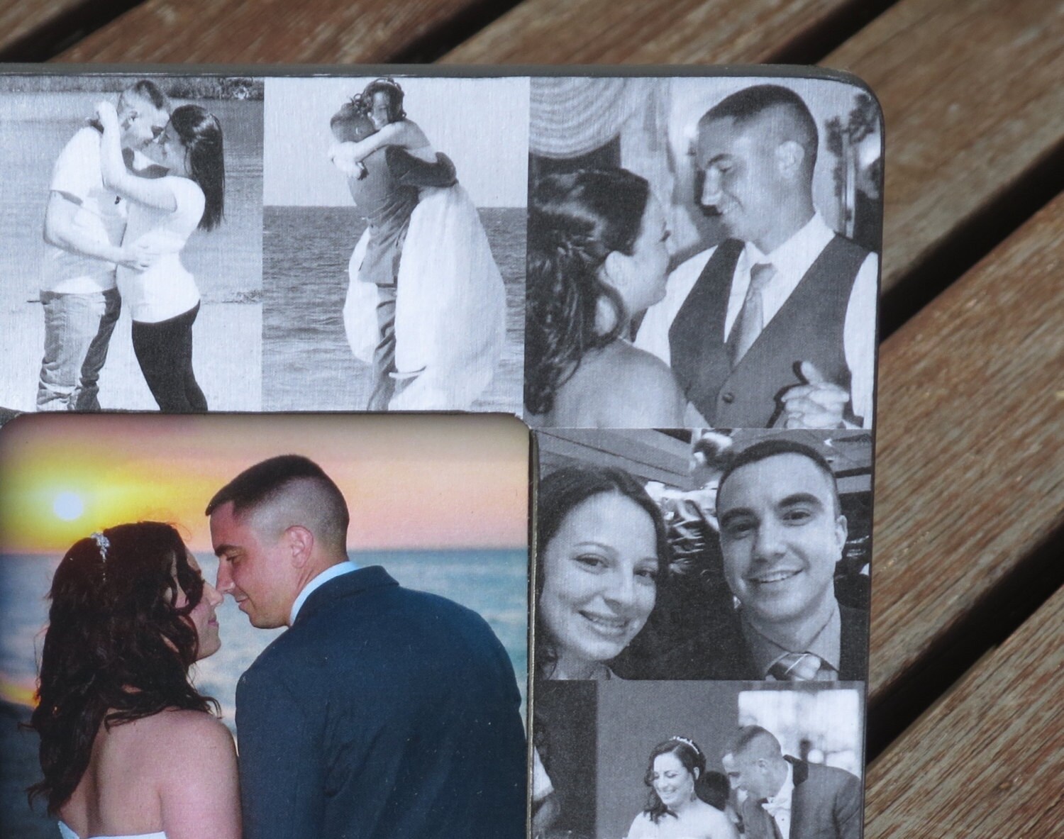 Engagement Collage Picture Frame Custom Wedding Collage - Etsy
