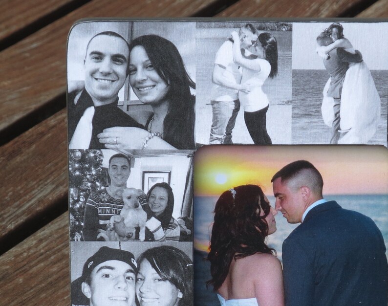Engagement Collage Picture Frame Custom Wedding Collage - Etsy