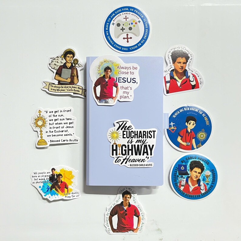 Blessed Carlo Acutis Stickers, Eucharist, Game Controller, Vinyl Decals ...