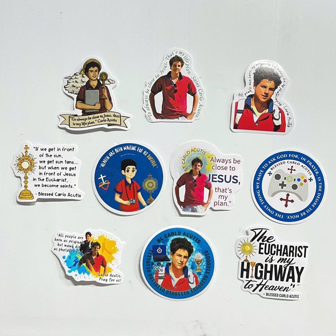 Blessed Carlo Acutis Stickers, Eucharist, Game Controller, Vinyl Decals ...