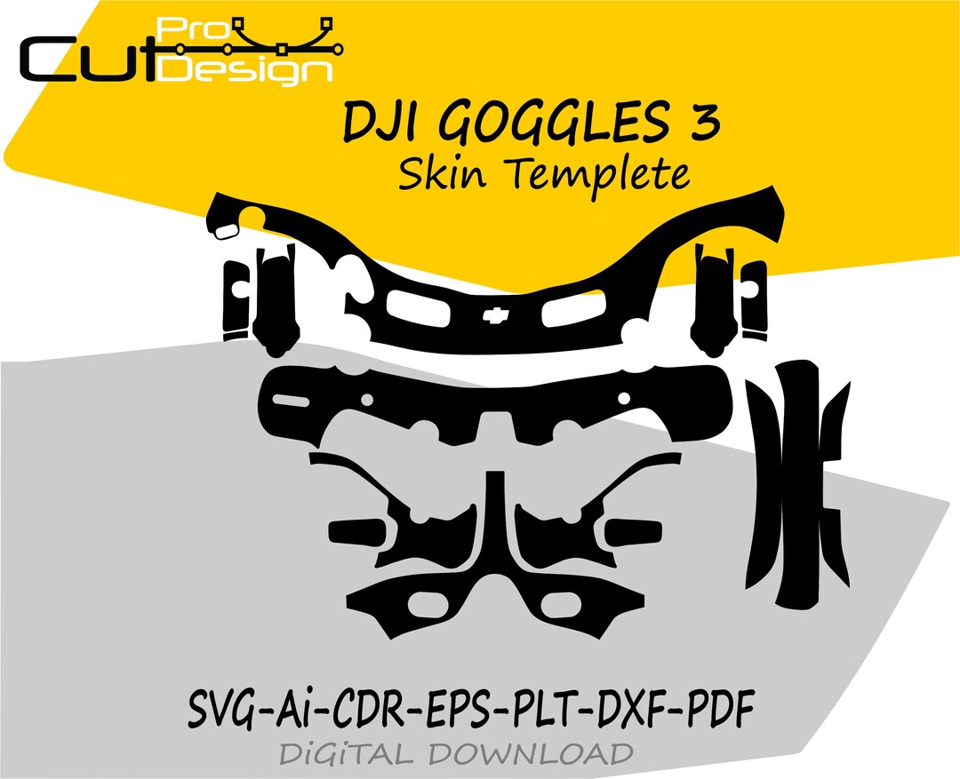 DJI Goggles 3 Skin Template Vector Skin Layout Skin Die Cuts File Svg ...