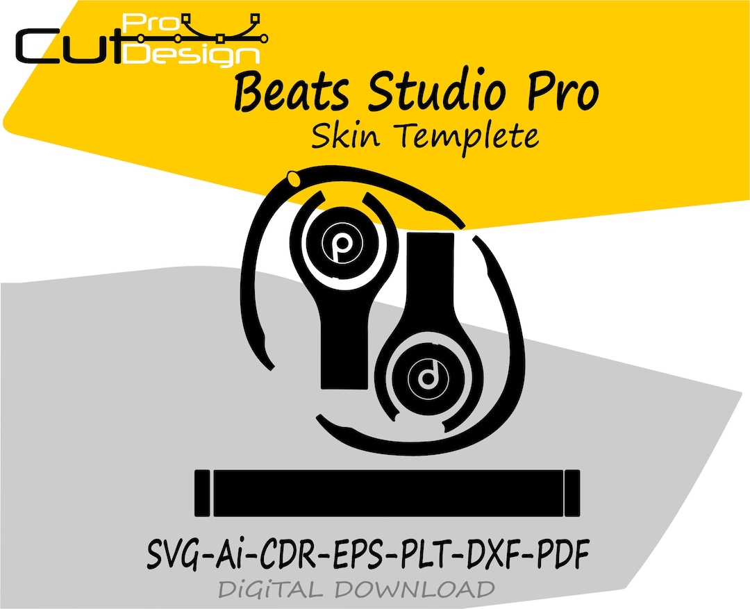 Beats Studio Pro Skin Template Vector Skin Layout Skin Die Cuts File ...