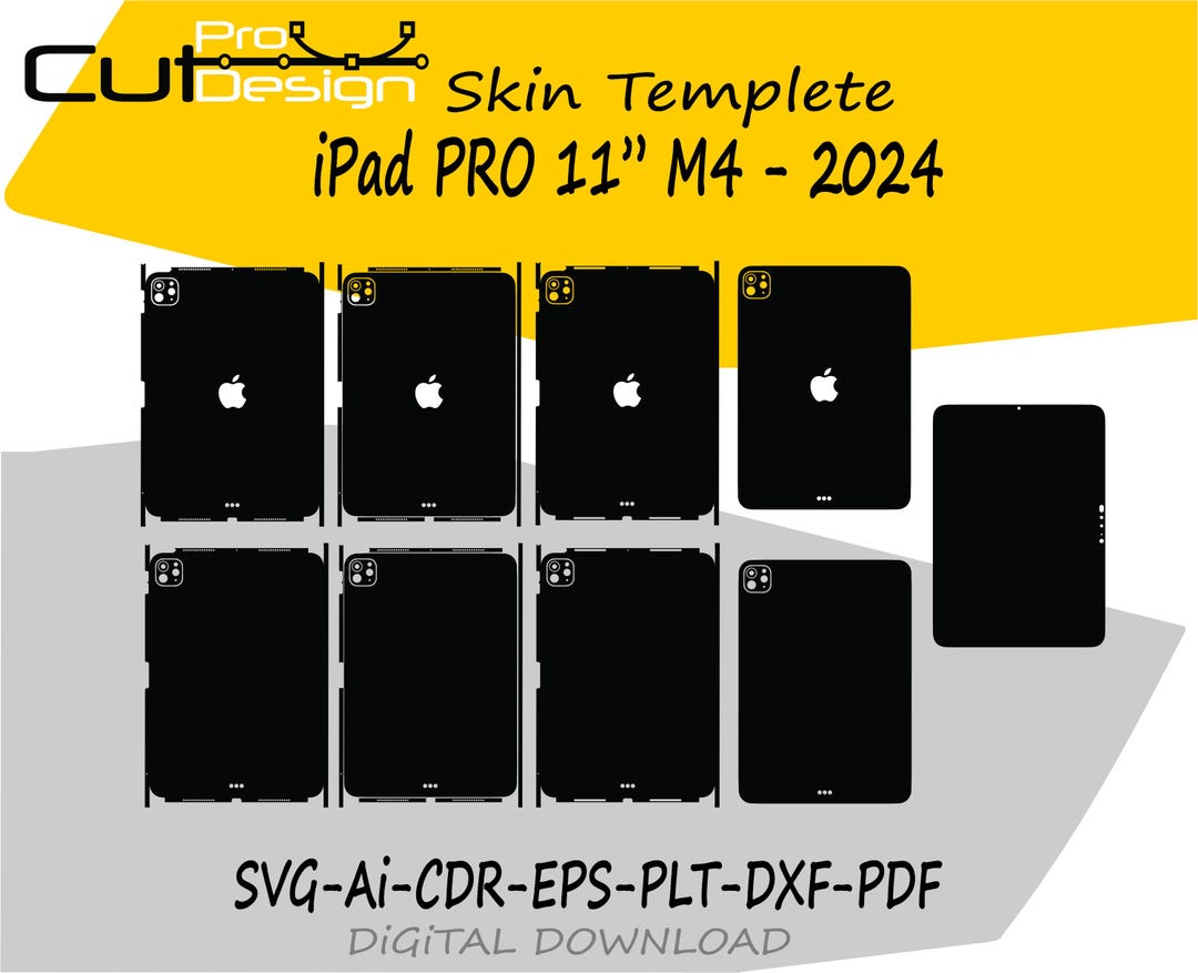 IPad Pro 11 M4 2024 Skin Vector Template Skin Layout Skin Die Cuts File ...