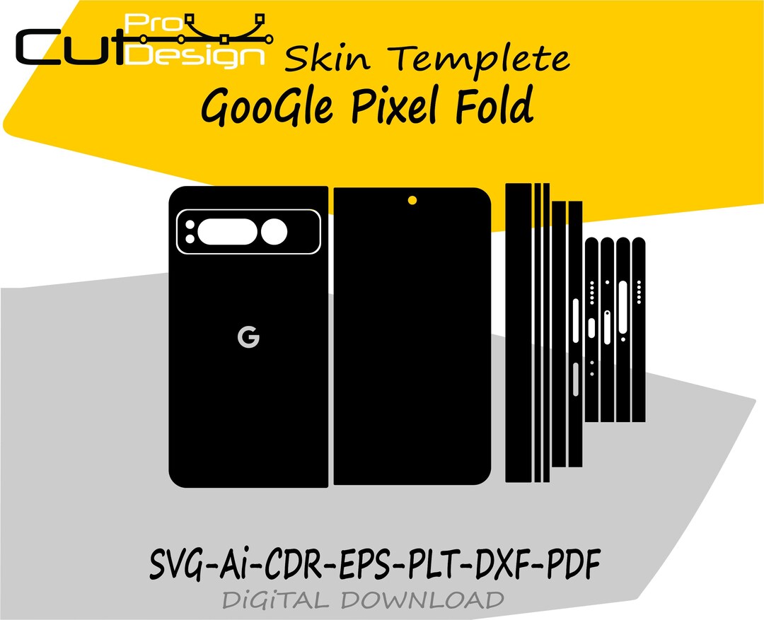 Google Pixel Fold Skin Vector Template Skin Layout Skin Die Cuts ...