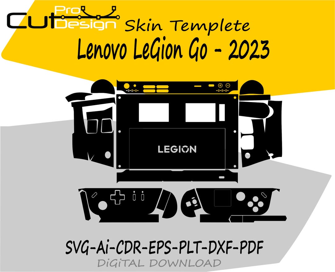 Lenovo Legion Go Skin Vector Template Skin Layout Skin Die Cuts ...