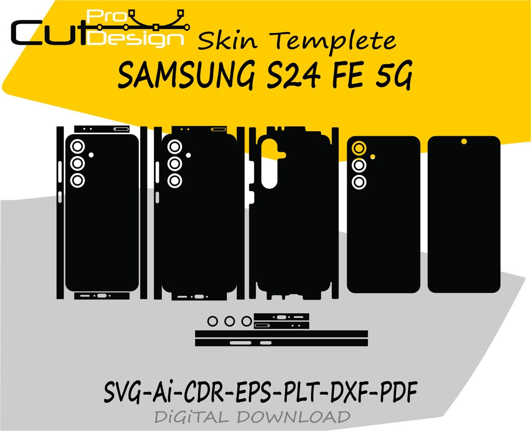 Samsung Galaxy S24 FE 5G Skin Vector Template Skin Layout Skin Die Cuts ...
