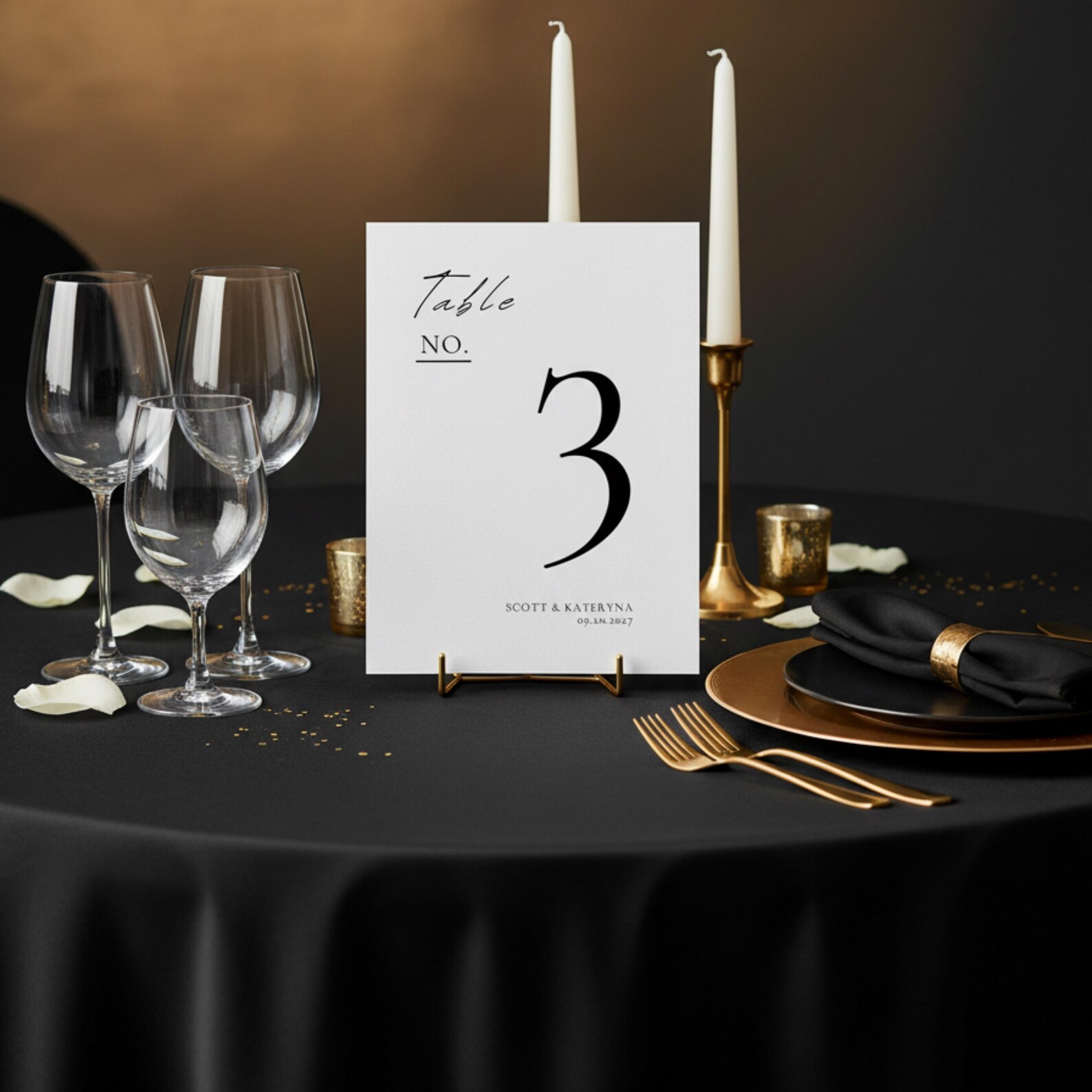 Wedding Table Number Editable Canva Template, Greenery Cards 5x7 4x6 8 ...