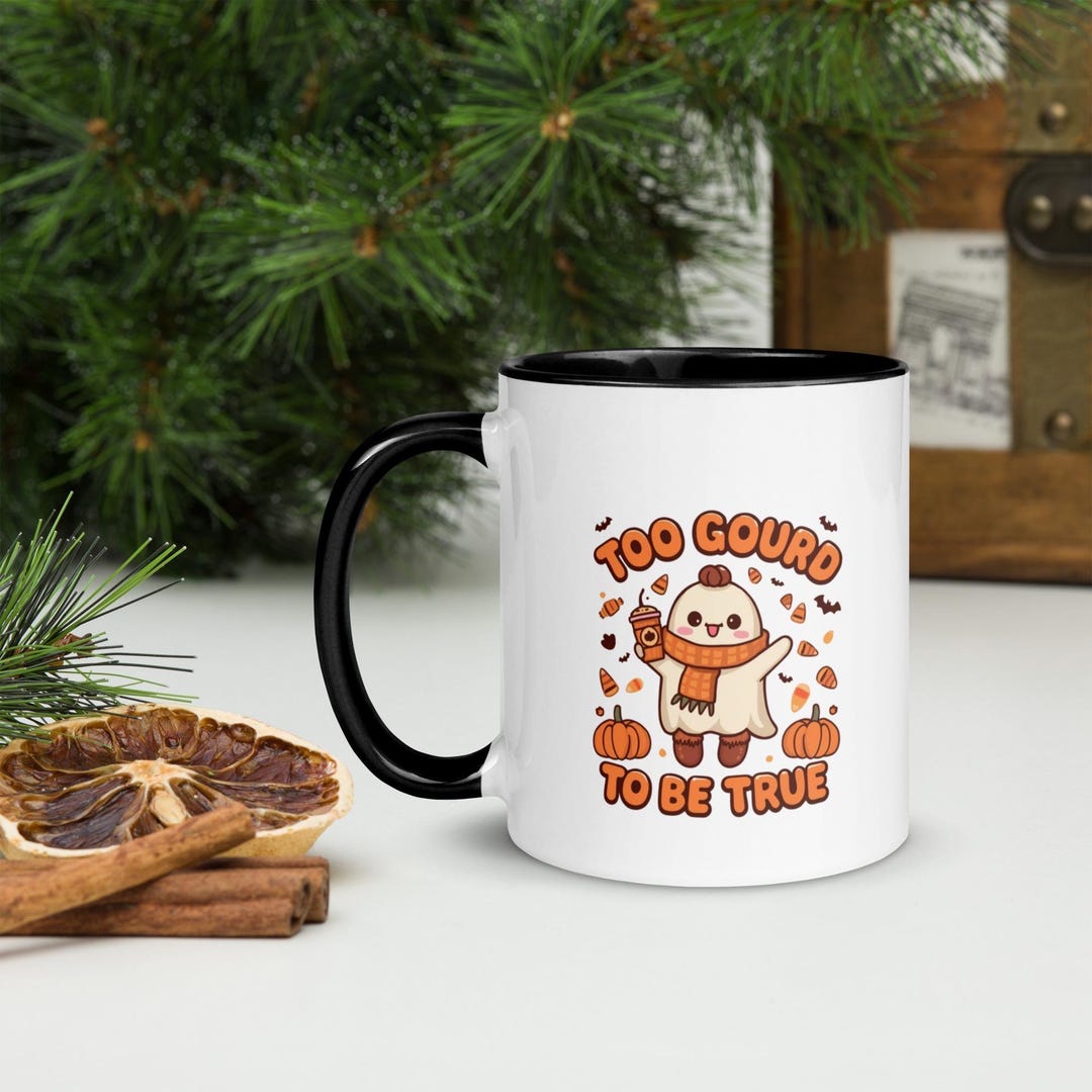 Too Gourd to Be True Mug | Cute Halloween Coffee Cup | Cozy Fall Gift ...