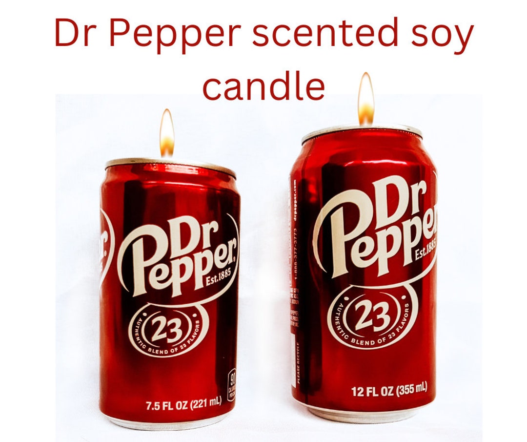 Dr. Pepper 7.5 Oz or Dr. Pepper 12 Oz Scented Soy Candle From Recycled ...