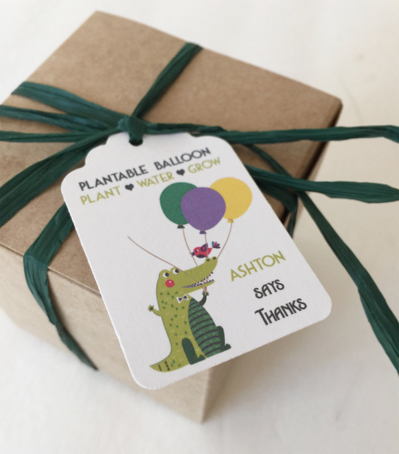 50 Crocodile kid's party favors favors seed paper boxed | Etsy