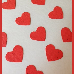 Orange Heart Seed Paper 100 Seed Paper Hearts Seed Paper - Etsy