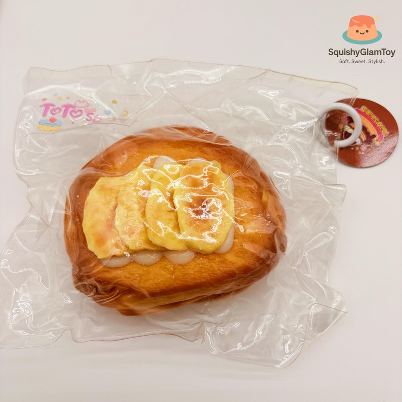 Banana Butter Toast Squishy | Kawaii Food Stress Toy - Etsy