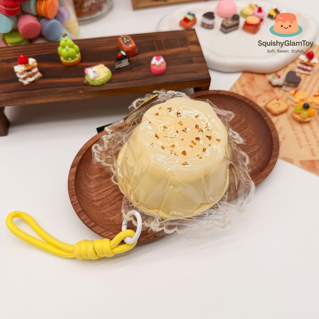 Osmanthus Honey Pudding Squishy Soft & Glossy Dessert Squishy | Sensory ...