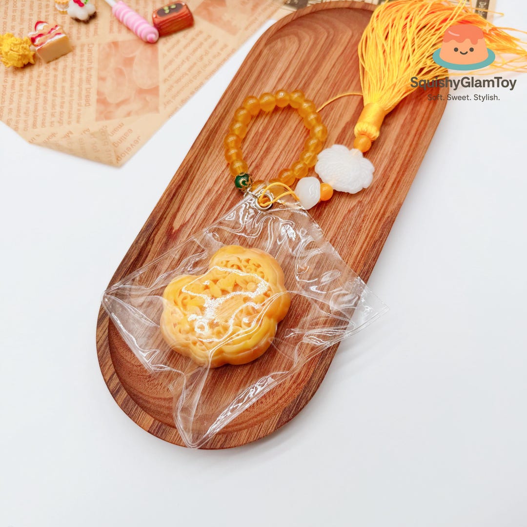 Golden Prosperity Floral Relief Squishy Charm - Etsy