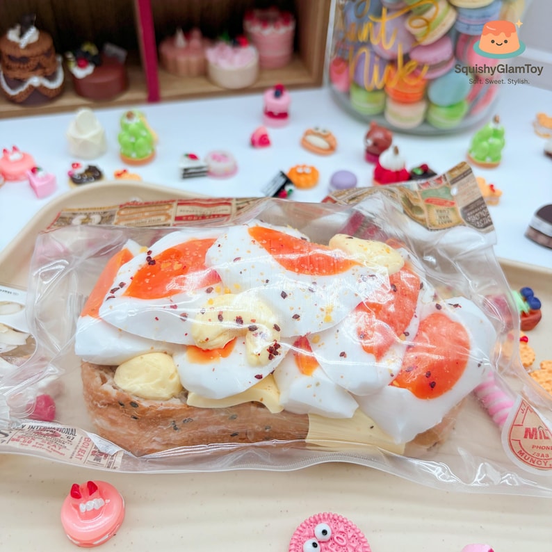 Boiled Egg Toast Squishy | Realistic Food, Slow Rise Stress Toy - Etsy