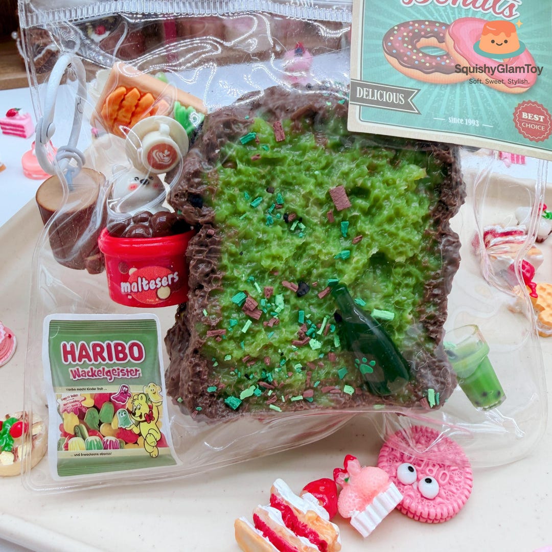 Chocolate Matcha Toast Squishy – Stress Relief, Desk Toy - Etsy