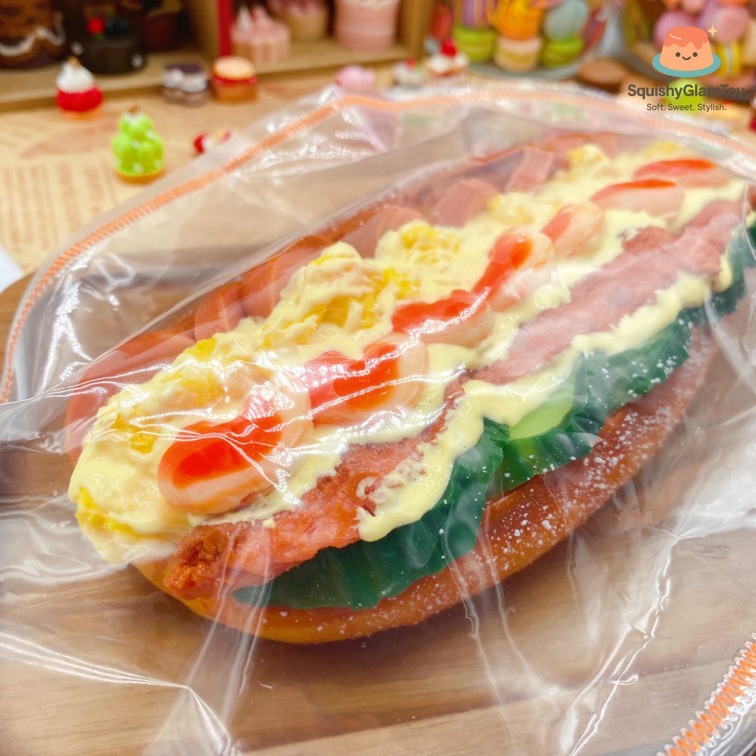 Shrimp Hot Dog Sandwich Squishy | Realistic Food, Stress Relief Toy - Etsy