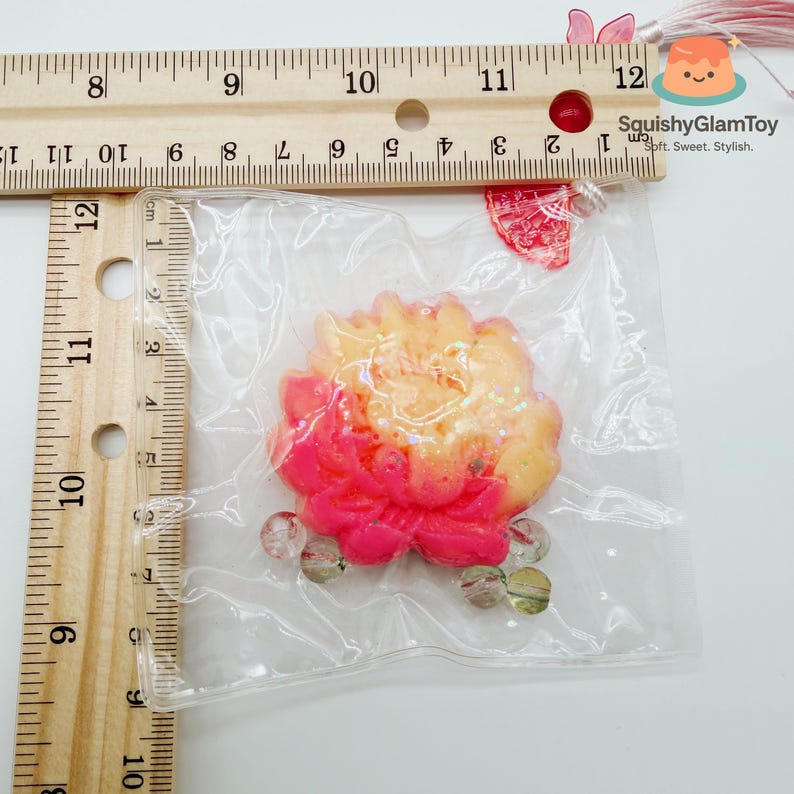 Peach Blossom Fortune Squishy Charm | Chinese Style Soft Jelly Decor - Etsy