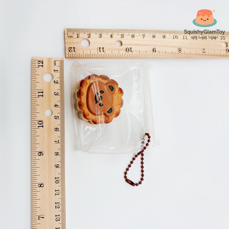 Mini Lion Cookie Squishy– Kawaii Stress Relief, Small Collectible ...