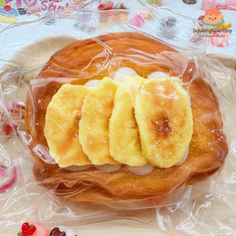 Banana Butter Toast Squishy | Kawaii Food Stress Toy - Etsy
