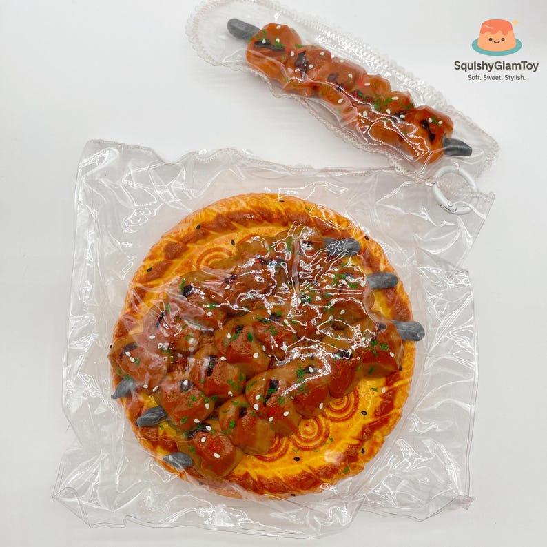 Lamb Kebab Flatbread Squishy Set | Realistic Fake Food | Soft Slow ...